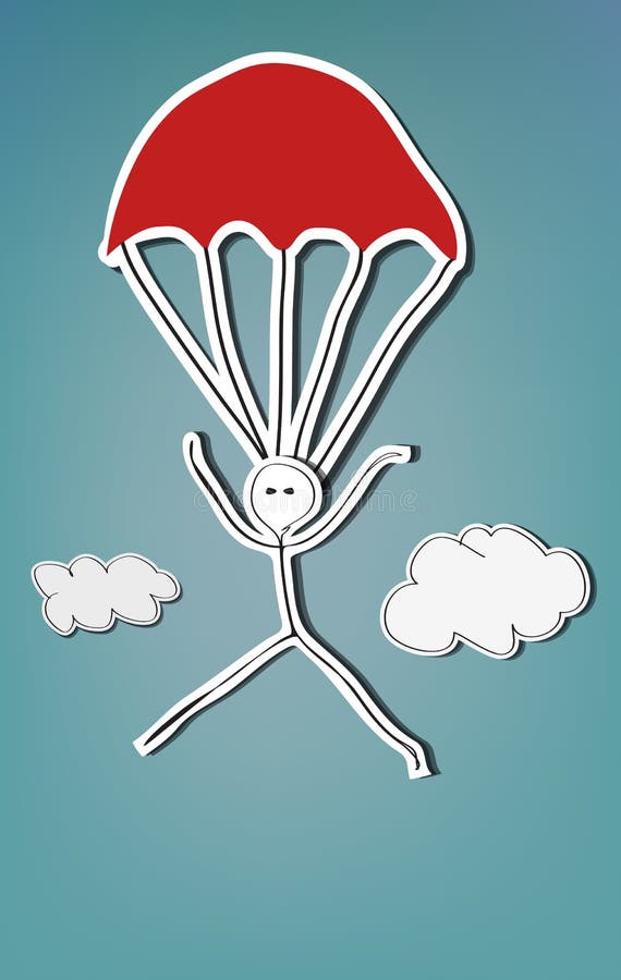 Stickman Parachute Stock Illustrations – 19 Stickman Parachute Stock ...
