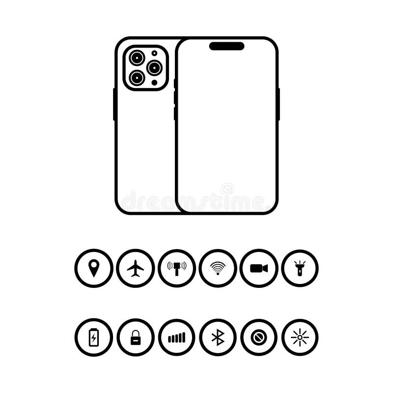 Handphone Icon Logo Vector Design Stock Vector - Illustration of ...