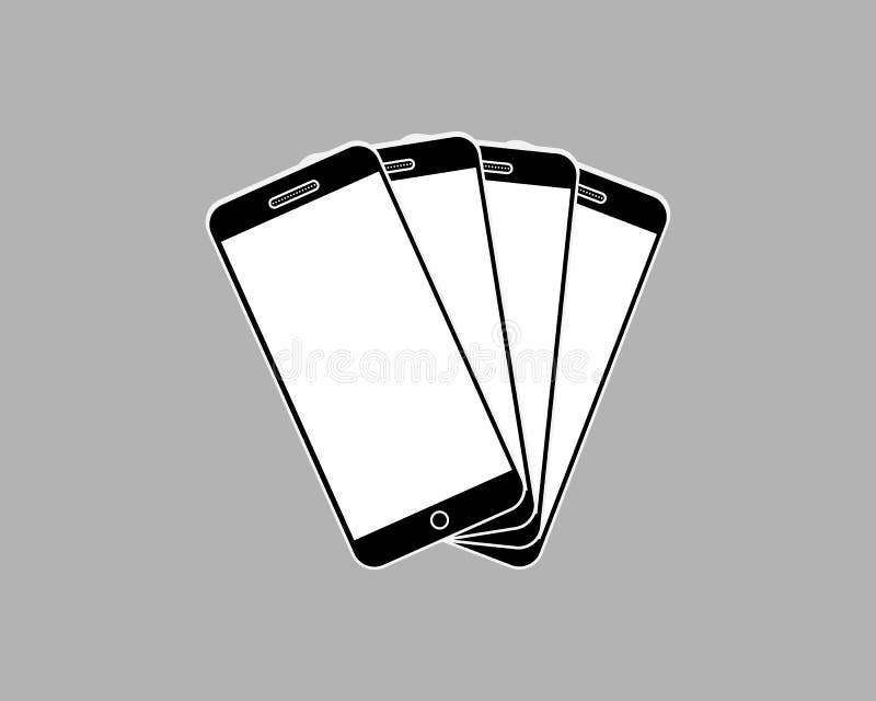 Handphone Icon Vector Logo Template Stock Vector - Illustration of ...