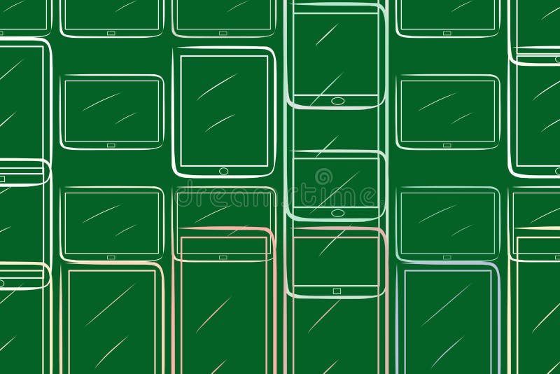 Handphone or Mobilephone Illustrations Background Abstract, Hand Drawn ...