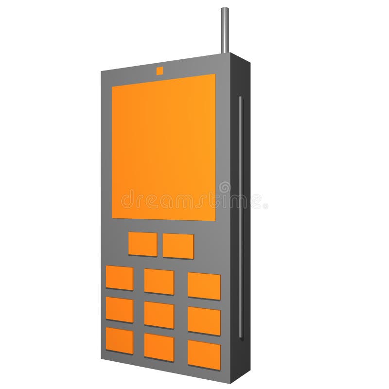 Handphone Object for Diagram and Presentation Stock Illustration ...