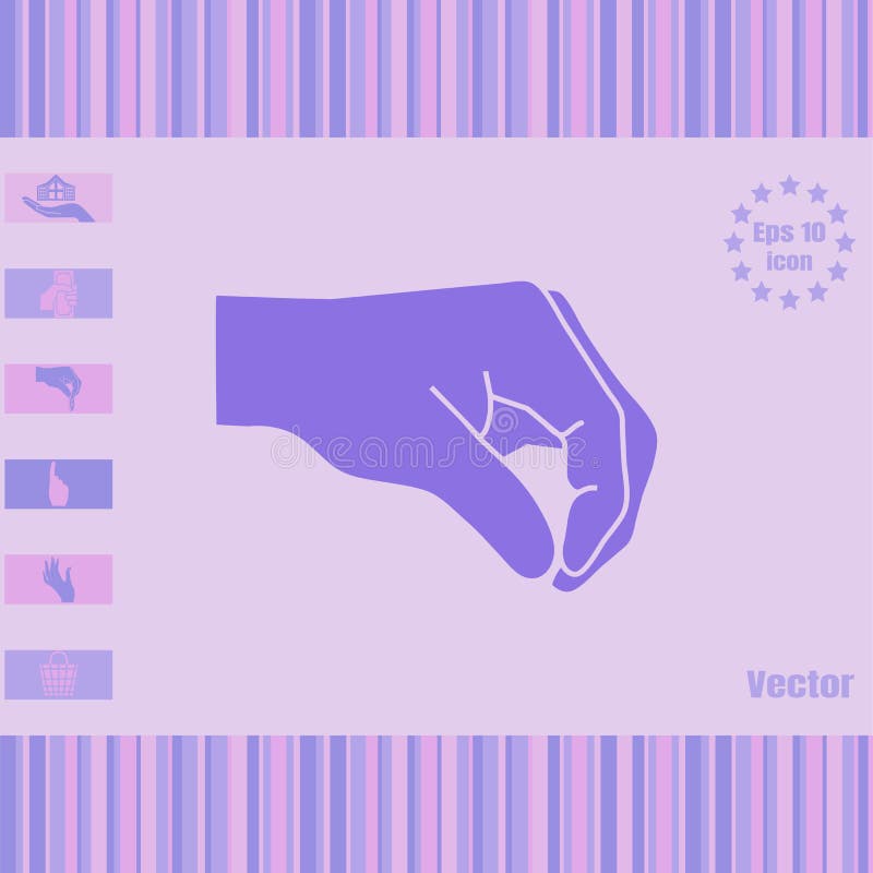 Handpictogram Die Iets Op Een Realistische Document Achtergrond Geven ...