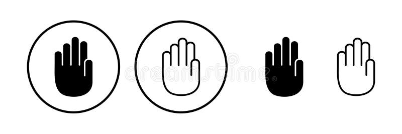 Handpictogram . Handsymbolen. Palm Vector Illustratie - Illustration of ...
