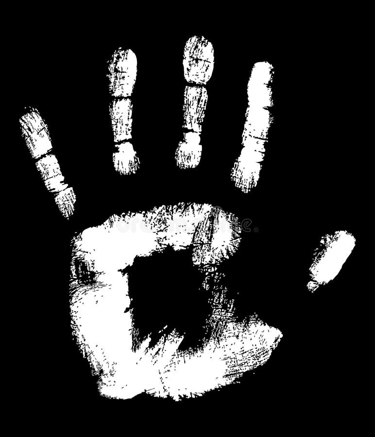 Isolated Black White Handprint Stock Illustrations – 955 Isolated Black ...