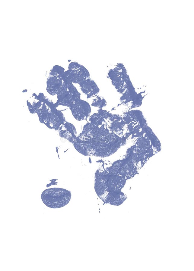 Handprint Paint Colors Blue Stock Illustration - Illustration of color ...