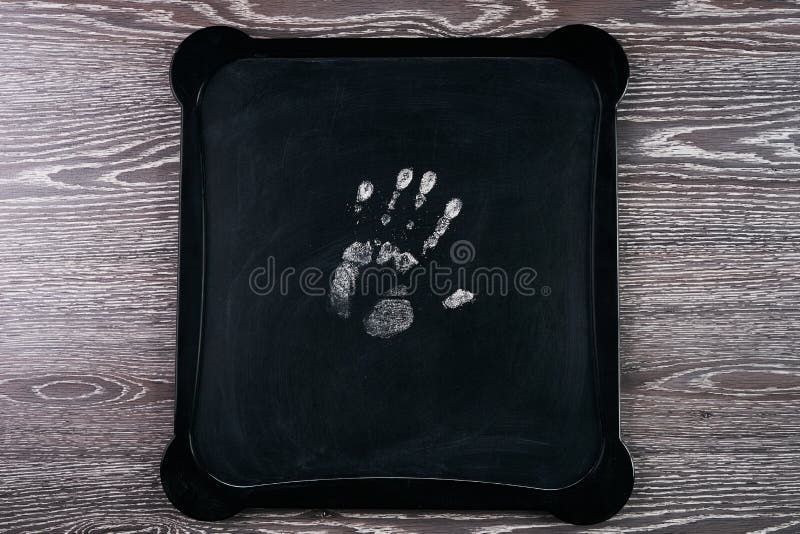 Handprint stock image. Image of blackboard, people, hand - 86026969