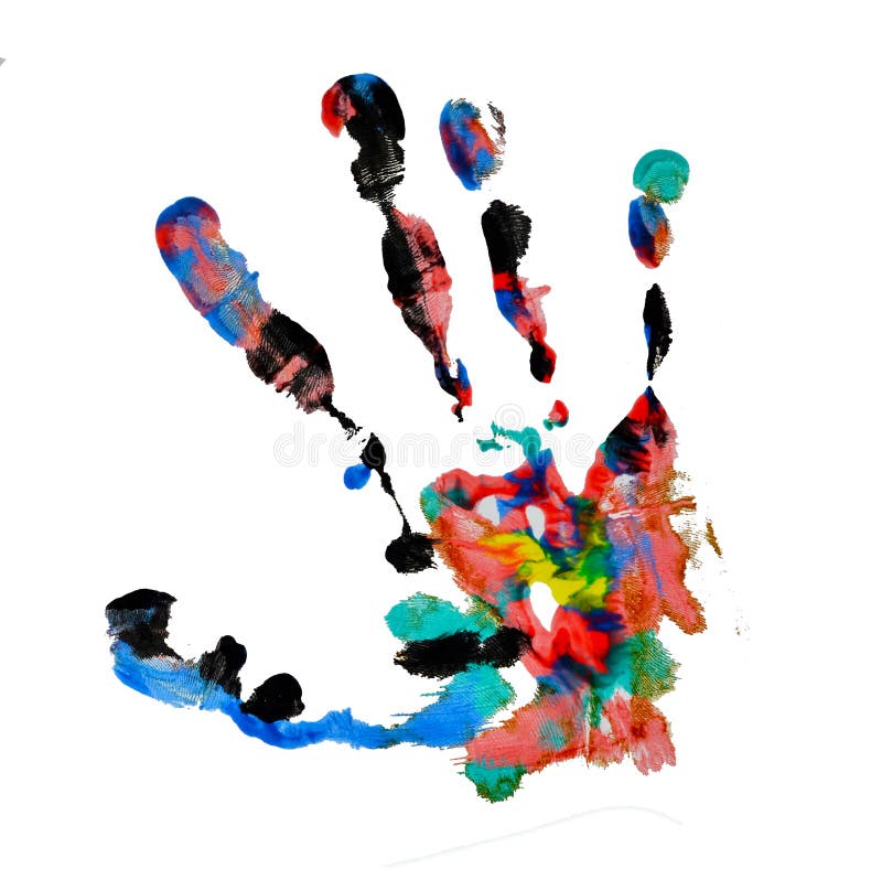 Handprint de Brown foto de stock. Imagem de preto, povos - 30799436