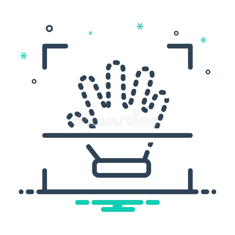 Black Mix Icon for Handprint, Identity and Creativity Stock Vector ...