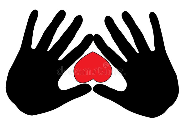 Heart Handprint Stock Illustrations – 617 Heart Handprint Stock ...