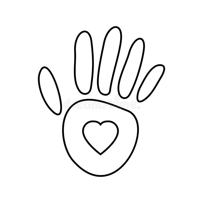 Handprint Icon Vector Hand Illustration Sign Hand Print Symbol Or Logo Stock Vector