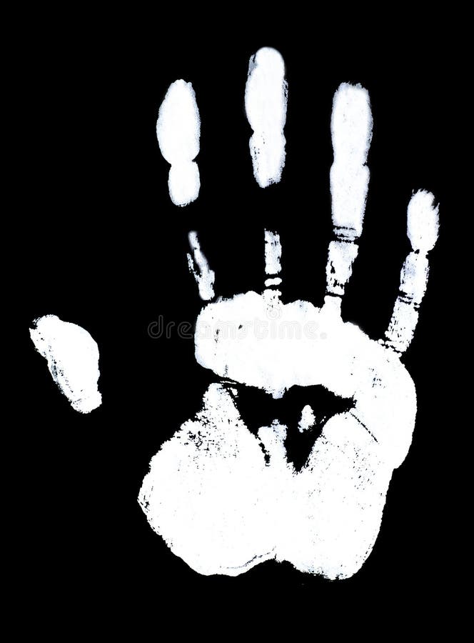 Handprint Identification Biometrics Ink Stock Illustration ...