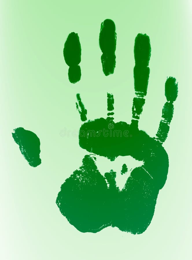 Handprint Identification Biometrics Ink Stock Illustration ...