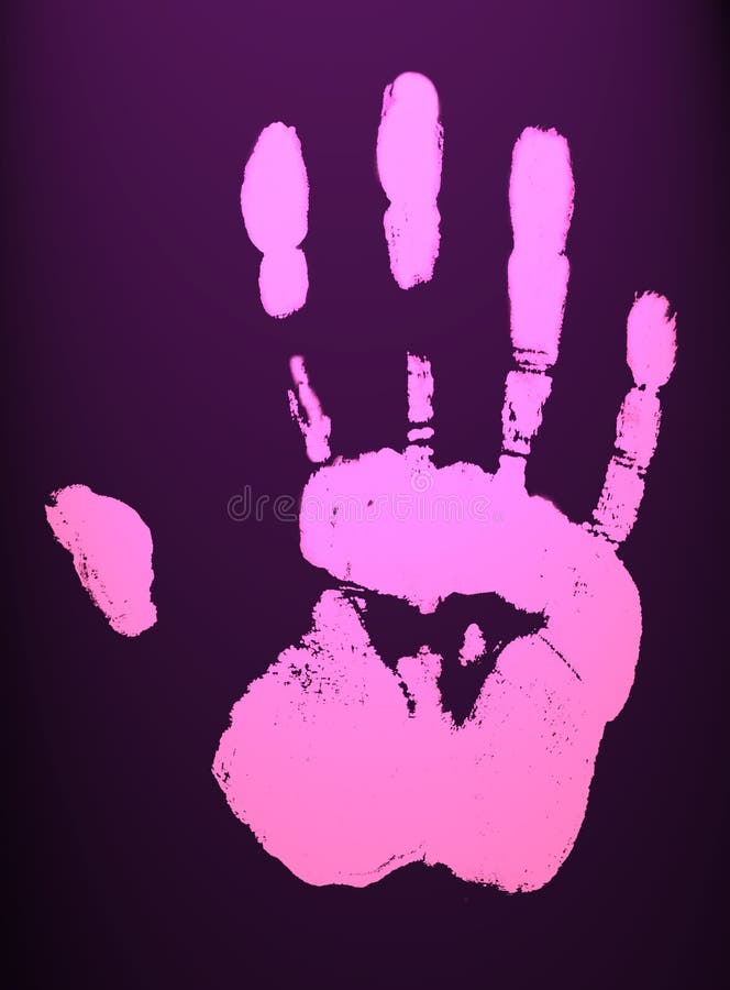 Handprint Identification Biometrics Ink Stock Illustration ...