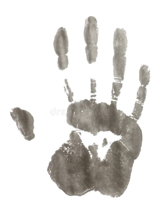 Handprint Identification Biometrics Ink Stock Photo - Image of wrinkle ...