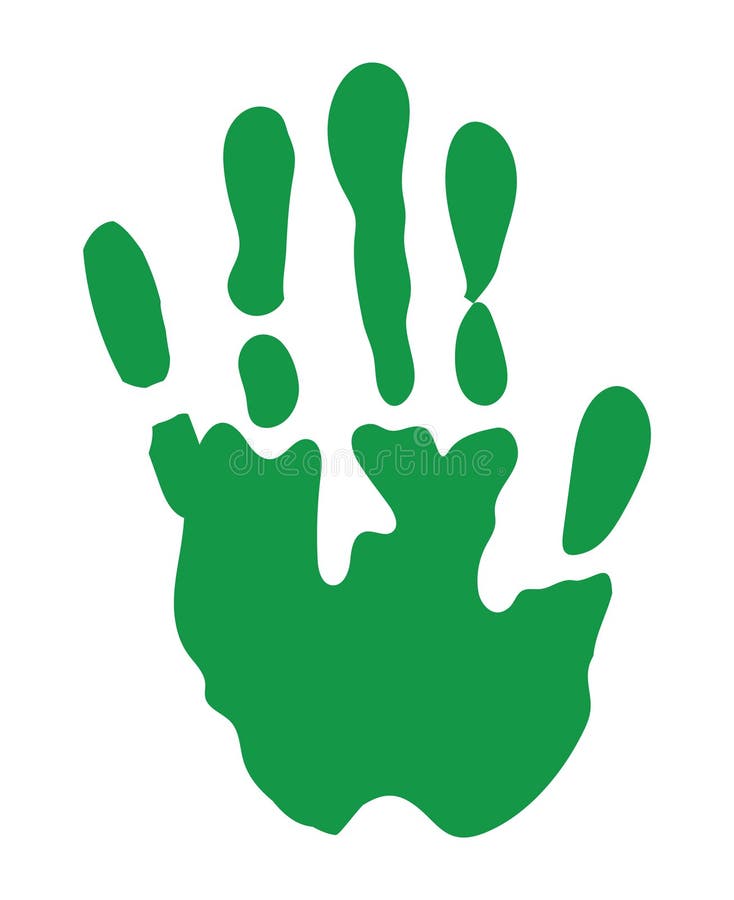 Handprint Paint Color Support Stock Illustration - Illustration of ...