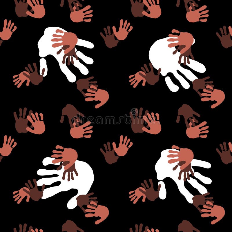 Handprint Paint Spots Seamless Abstract Pattern for Fabrics and Linens ...