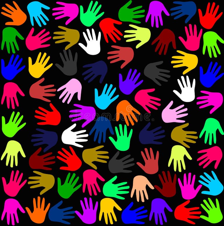 Colorful Handprint Pattern Stock Illustrations – 1,480 Colorful ...