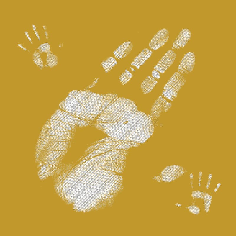 A Handprint and a Pattern of Prints for Your Ideas and Designs and ...