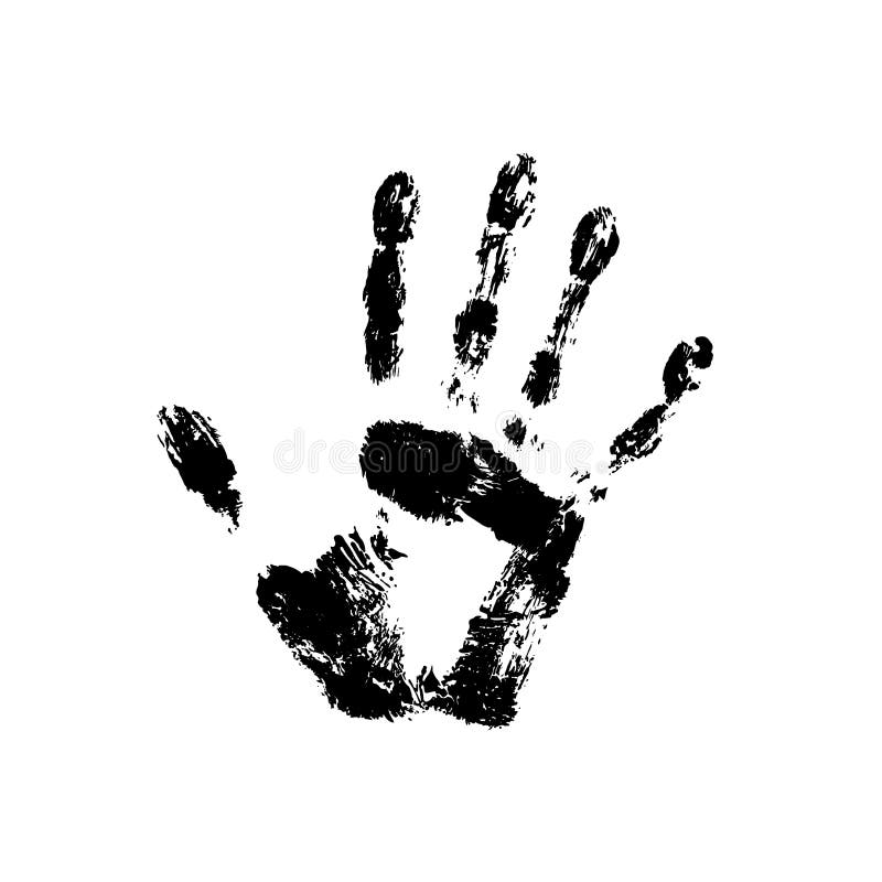 Handprint Realistic Illustration Stock Vector - Illustration of print ...