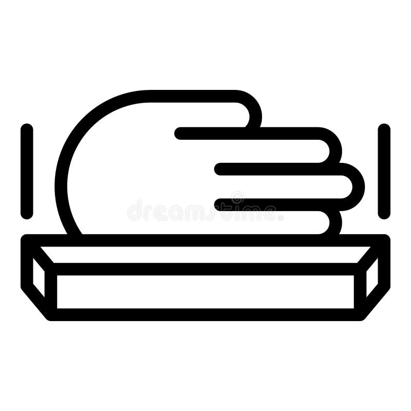 Handprint Recognition Icon Outline Vector. Palm Scanner Stock Vector ... Handprint Recognition Icon Outline Vector. Palm Scanner Stock Vector ...
