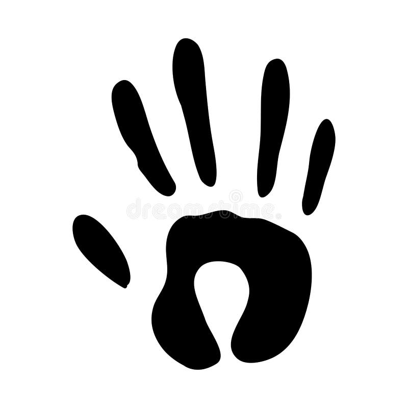 Handprint Silhouette Seamless Pattern. Creative Design Textile ...