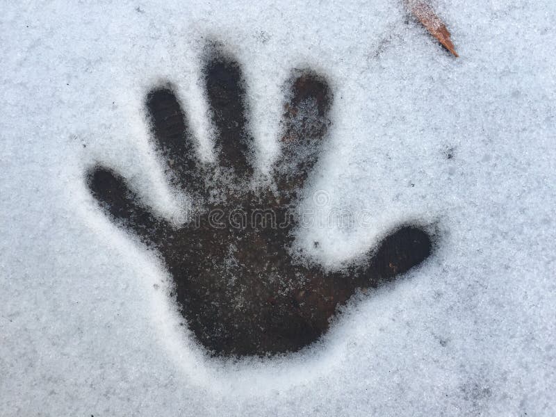 Handprint stock photo. Image of fingers, snow, hand, winter - 88507876