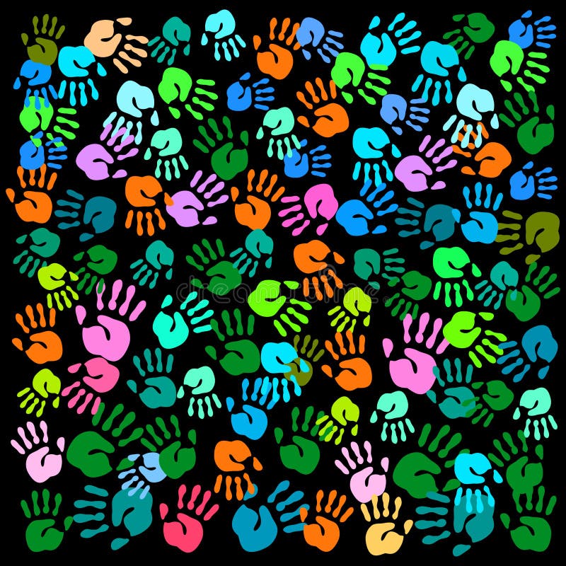 Handprint Vector Illustration Stock Vector - Illustration of paint ...
