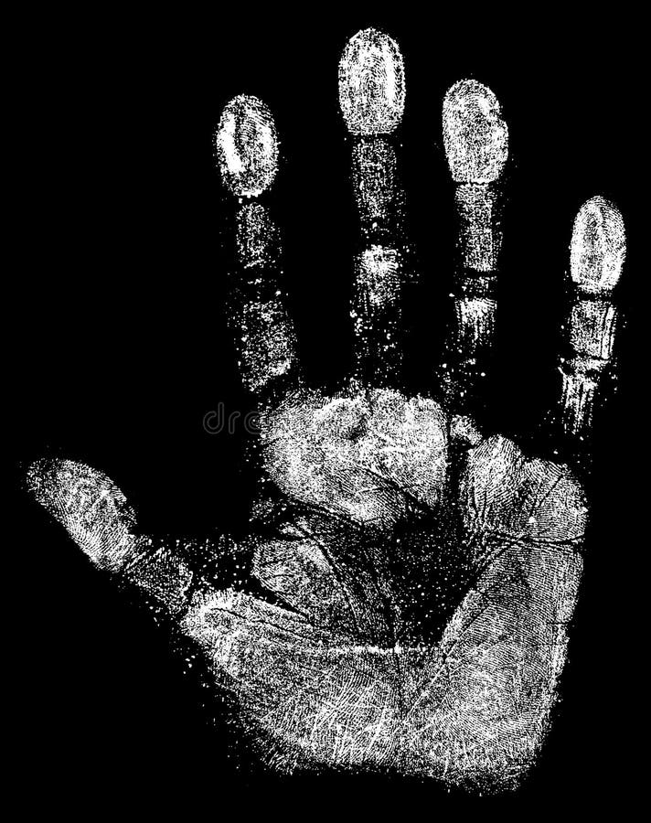 Isolated Black White Handprint Stock Illustrations – 955 Isolated Black ...