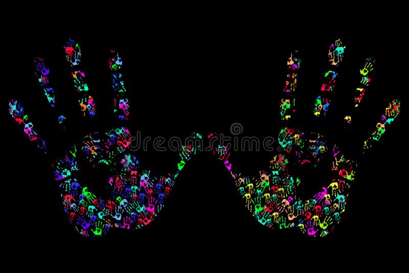 Handprints stock illustration. Illustration of fingerprinted - 30477911