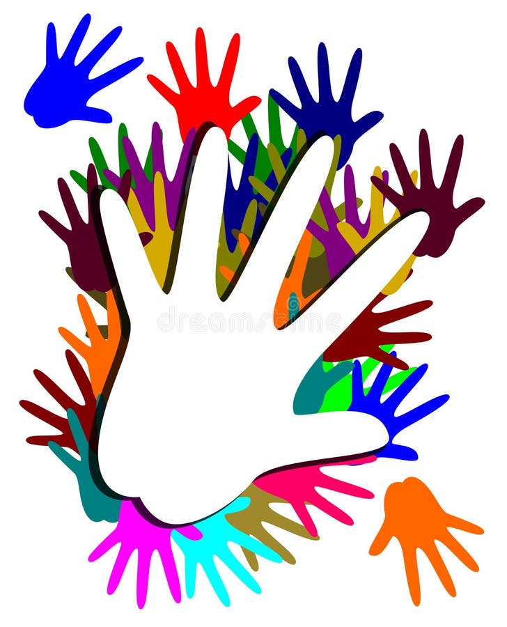 Colourful hand logo stock vector. Illustration of abstract - 20068769