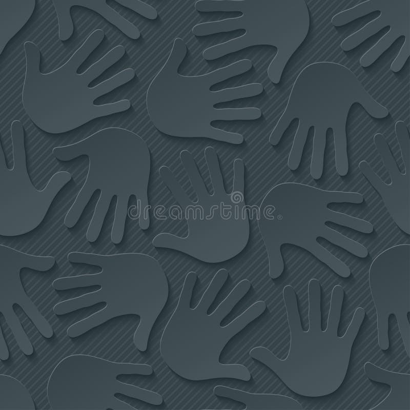 Handprints 3d Seamless Wallpaper. Stock Vector - Illustration of ...