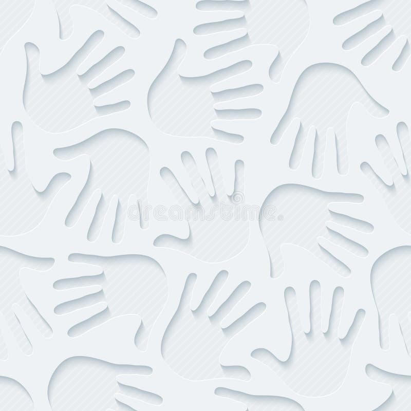 Handprints 3d Seamless Wallpaper. Stock Vector - Illustration of ...