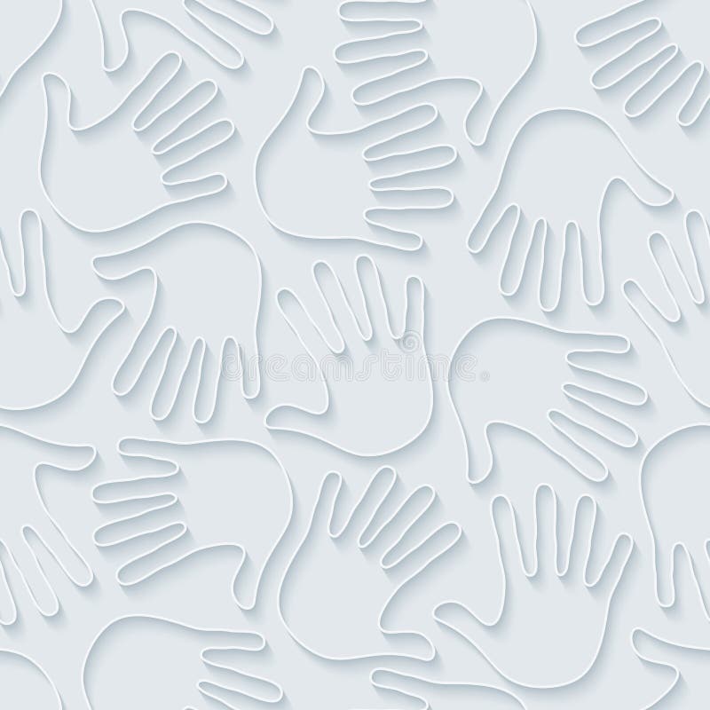Handprints 3d Seamless Wallpaper. Stock Vector - Illustration of ...