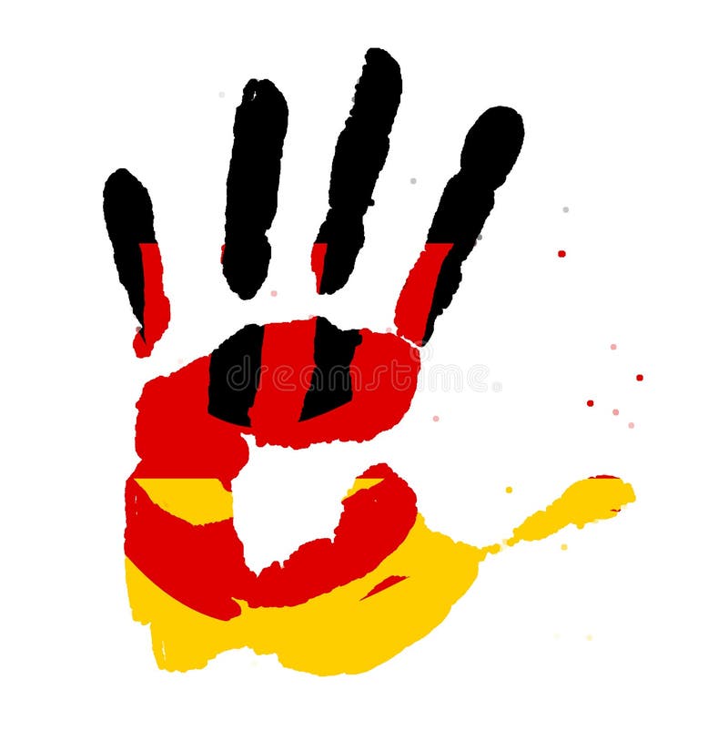 Handprints in the Form of a Flag of Germany, Image of Unity, Freedom ...
