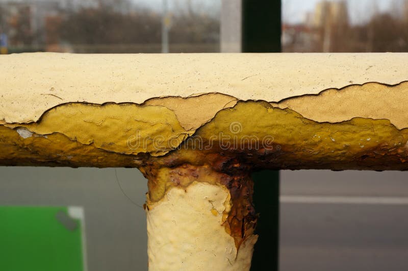 Handrail close up stock image. Image of damaged, rust - 51322313