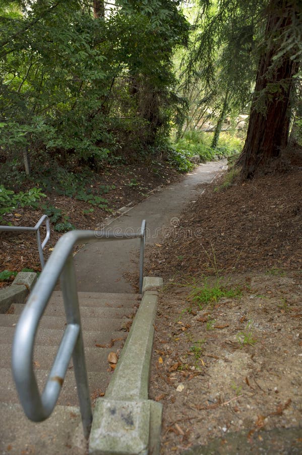Staircase Along Rural Path. Stock Photo - Image of away, guides: 126394268