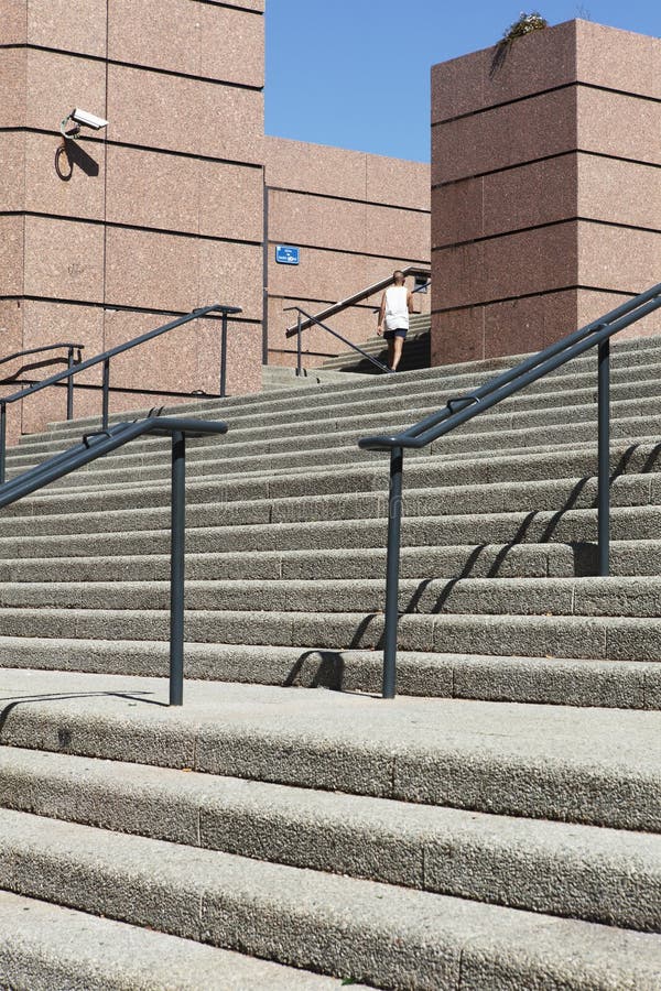 Handrail and Theater Building Stock Photo - Image of park, public ...