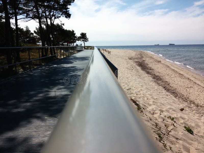 Handrail to the sea stock image. Image of handrail, alley - 55151915