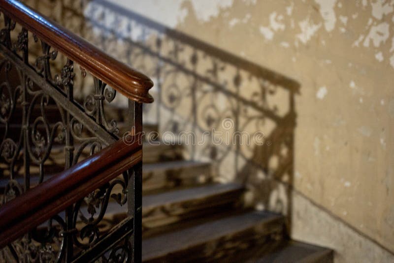 Handrails and Stairs Inside a Building Stock Photo - Image of fancy ...