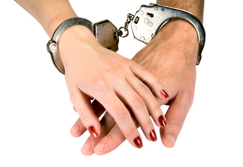 Handcuffed woman hands stock photo. Image of chained - 23378968
