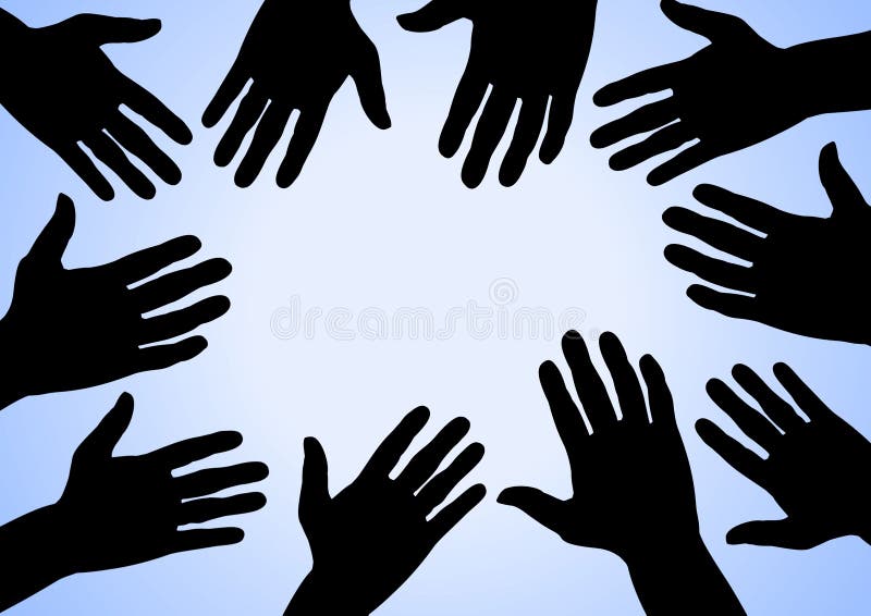 Hands on stock illustration. Illustration of design, helping - 2106633