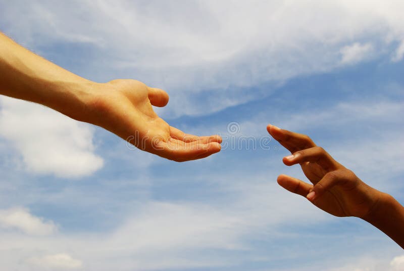 Concept of Fraternity with Two Hands Joining in Sign of Partnership ...