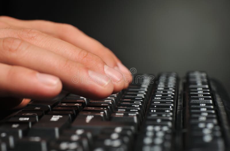 Hands typing on laptop stock image. Image of adult, working - 11359655
