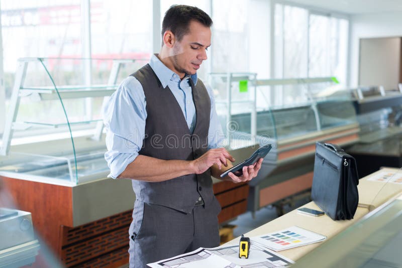Hands Accountant Business Man with Calculator Stock Image - Image of ...