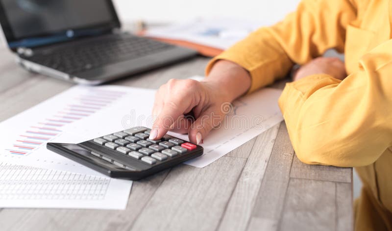 Hands of an Accountant Working on Financial Documents Stock Photo ...