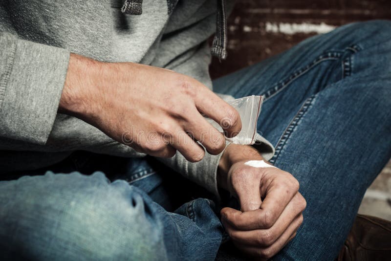 Hands Addict. Drugs and the Concept of Crime Stock Image - Image of ...