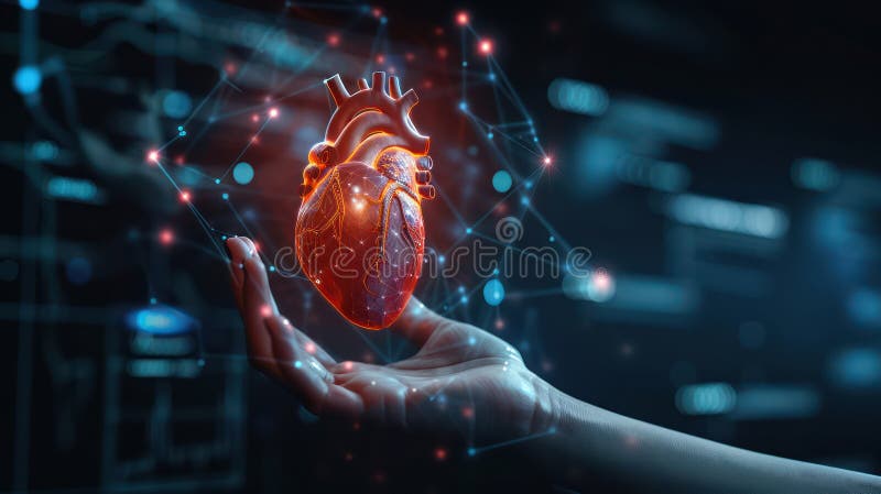 Hands Adjusting a 3D Virtual Heart Model on a Digital Interface Stock ...