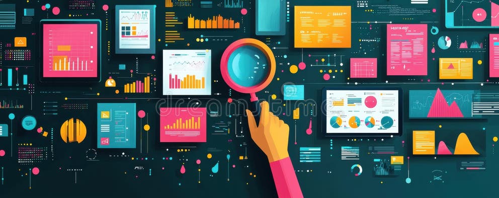 Hands Analyzing Data Charts and Graphs Using Digital Tools and ...