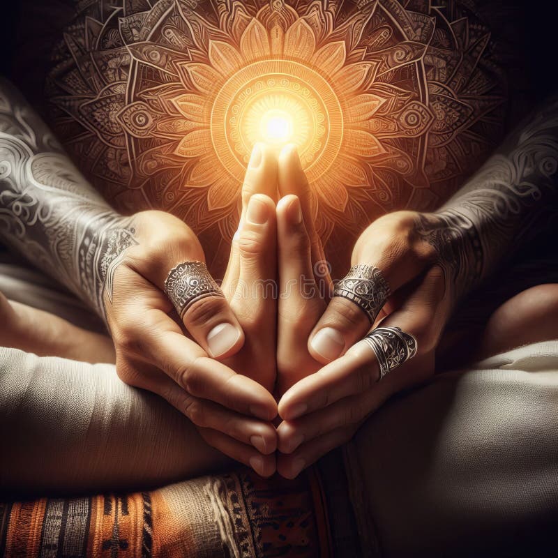 Hands in Anjali Mudra Prayer Pose Depicting Respect and Connecti Stock ...