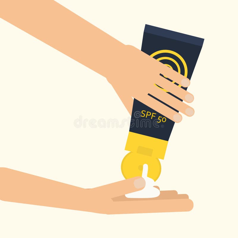 Applying Sunscreen Stock Illustrations – 705 Applying Sunscreen Stock ...